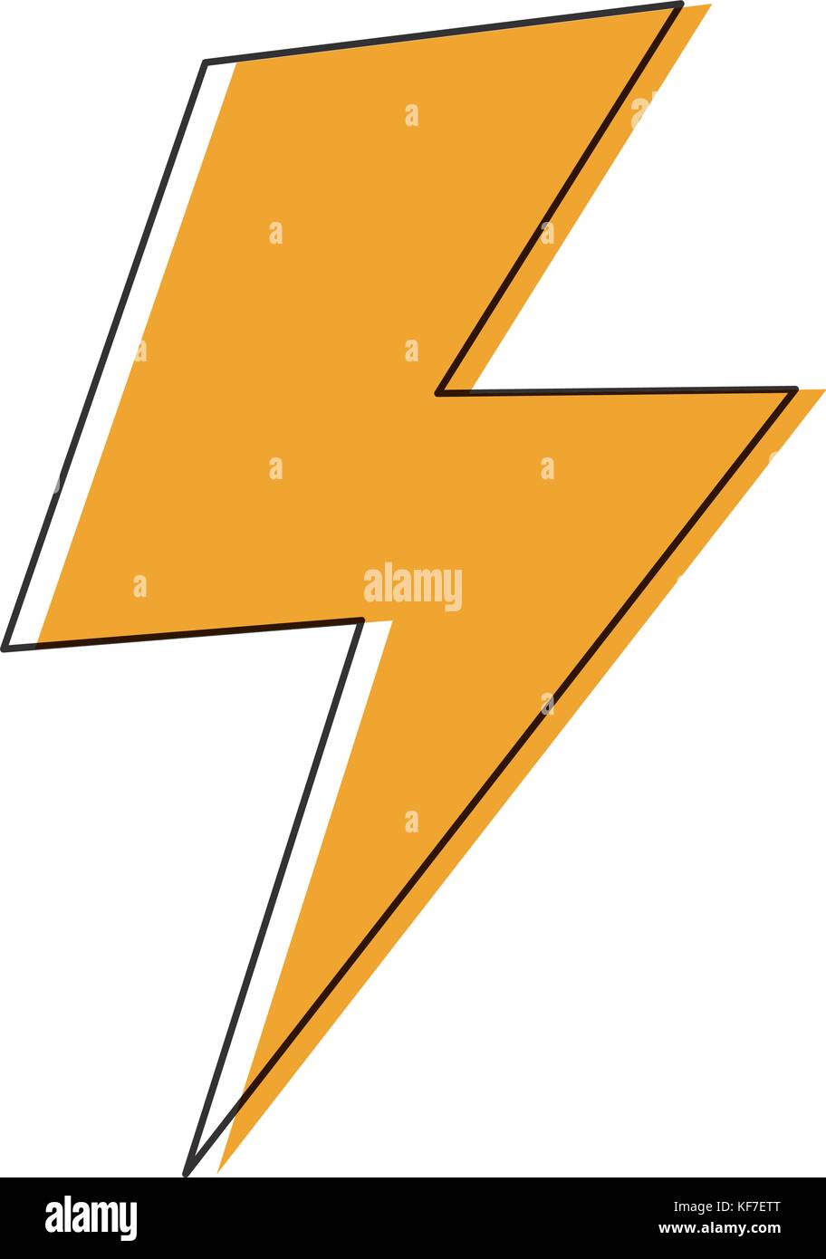 thunder icon over white background vector illustration Stock Vector ...