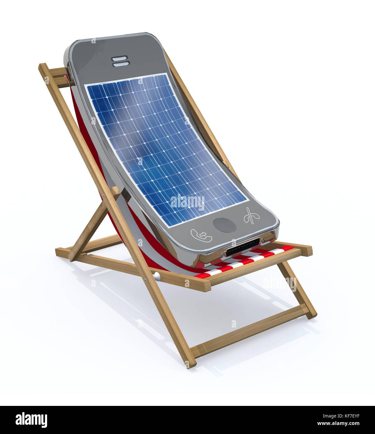 Solar battery charge smartphone Cut Out Stock Images & Pictures - Alamy