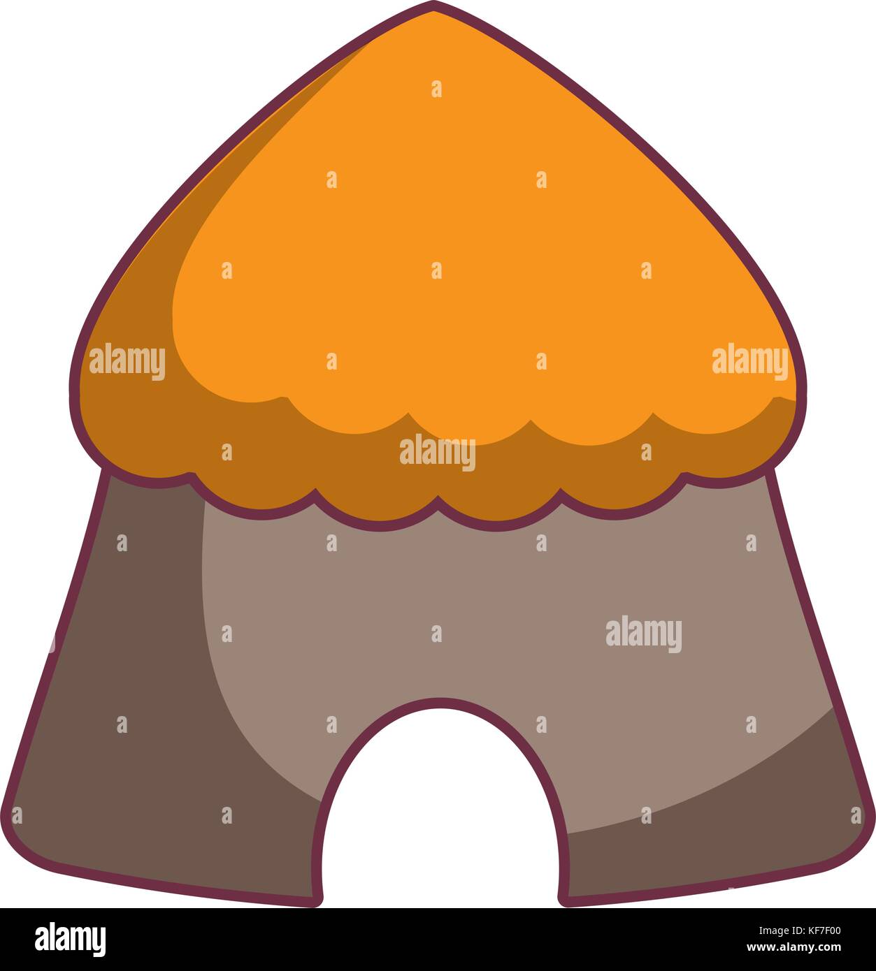 hut icon over white background vector illustration Stock Vector Image ...