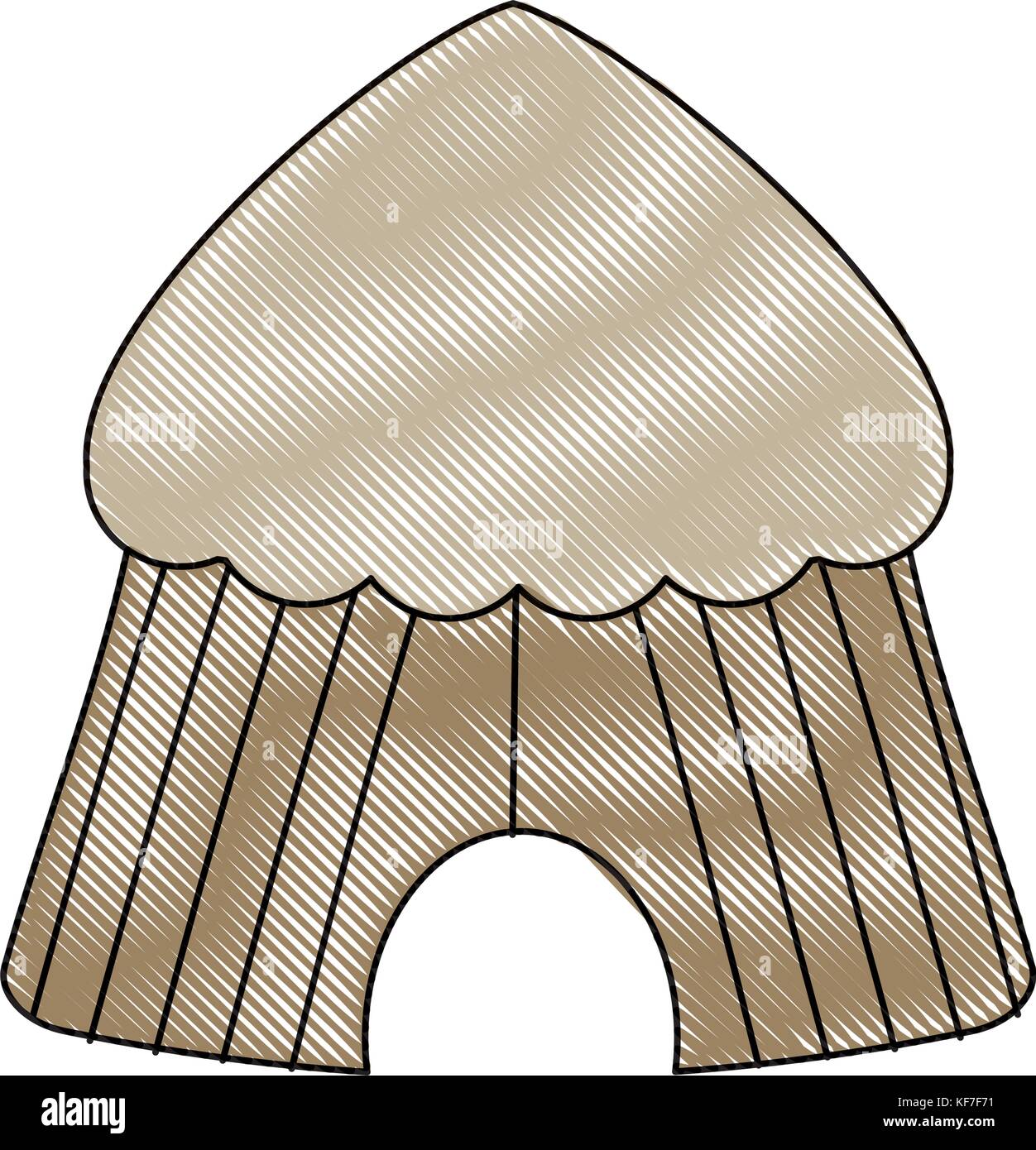 hut icon over white background vector illustration Stock Vector Image ...