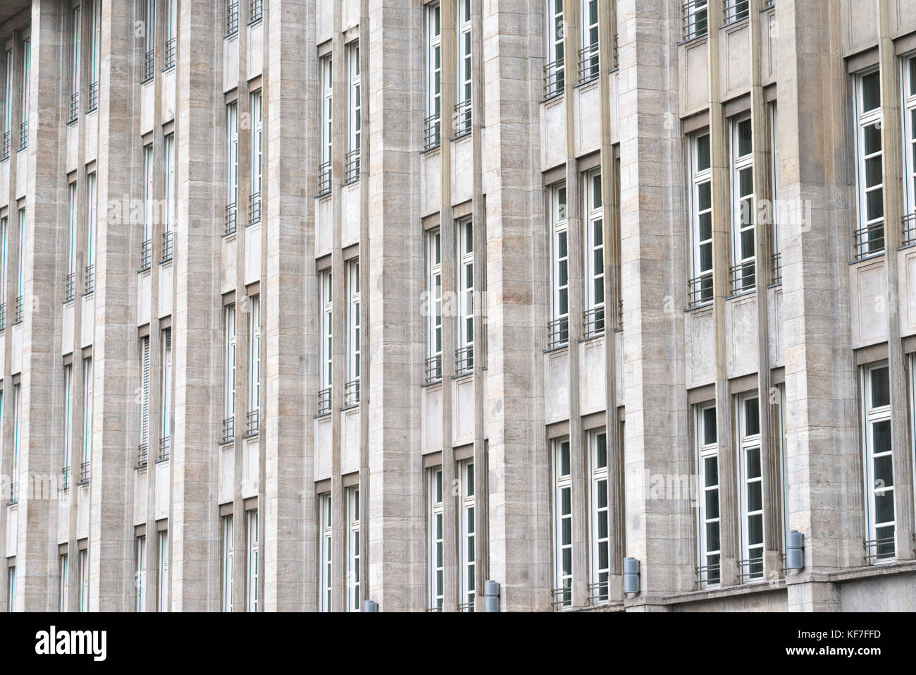 gloomy urban office building wall perspective Stock Photo - Alamy