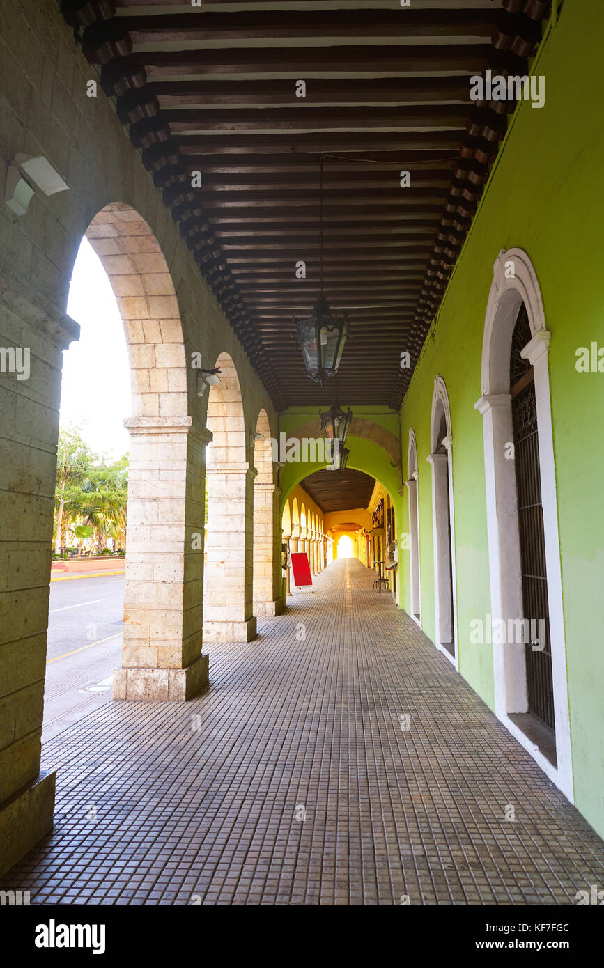 Merida city arcade arcs of Yucatan in Mexico Stock Photo - Alamy