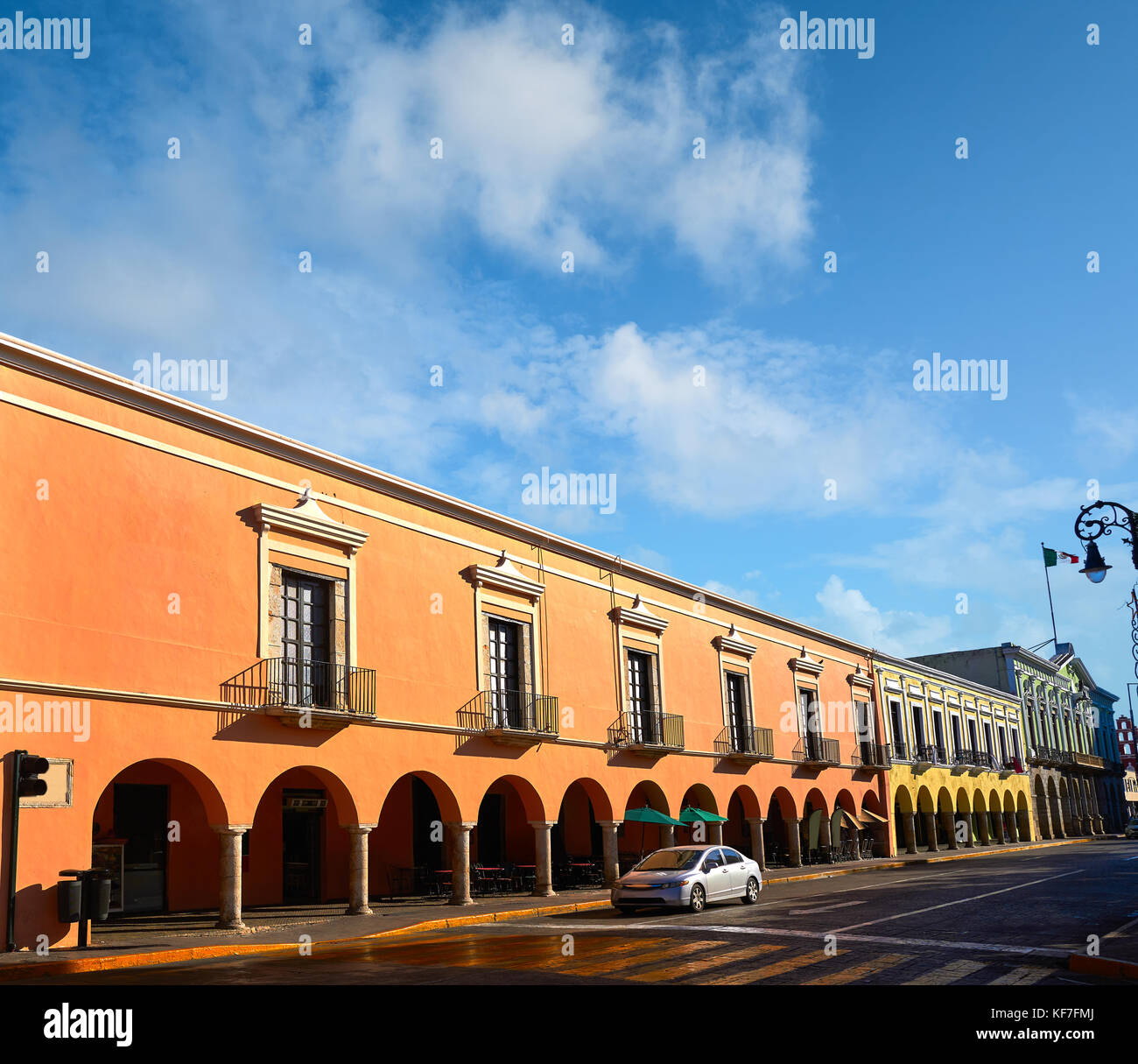 Merida city colorful facades of Yucatan in Mexico Stock Photo - Alamy
