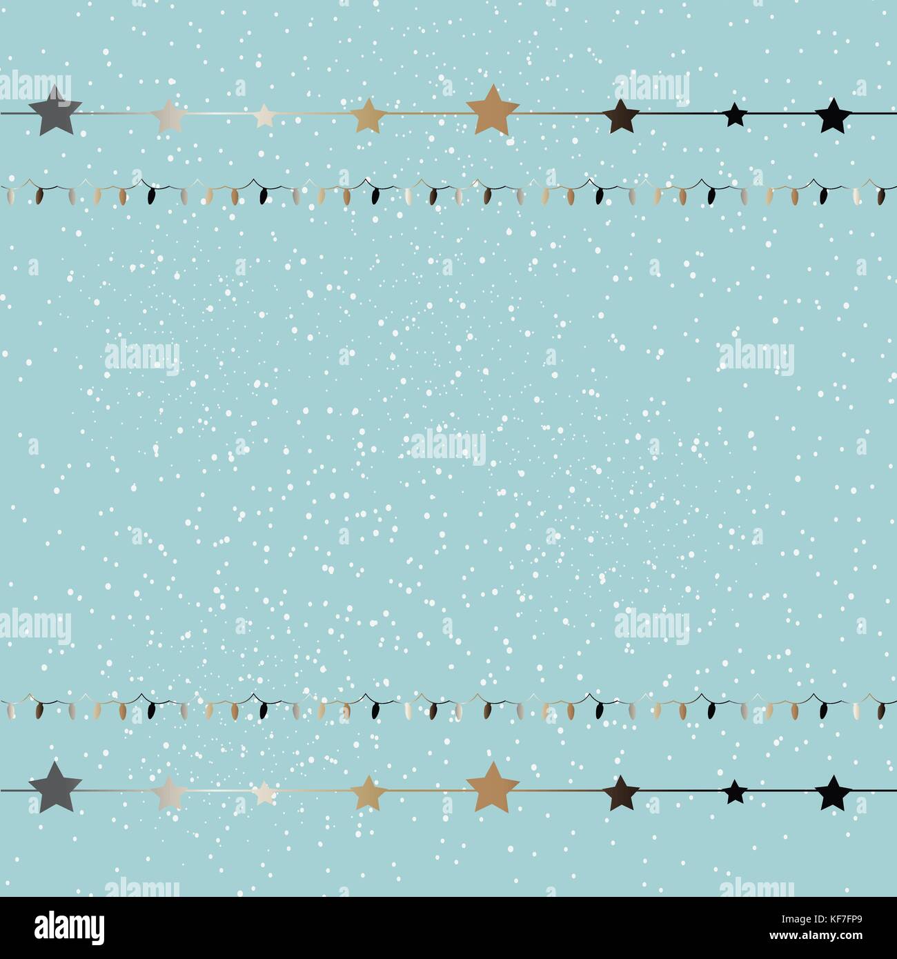 Cute Winter Background with golden lights and stars on subtle ...