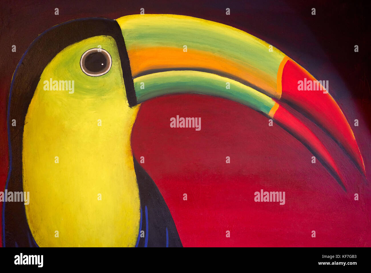 Tucan bird draw from Mayan Riviera in Mexico Stock Photo - Alamy