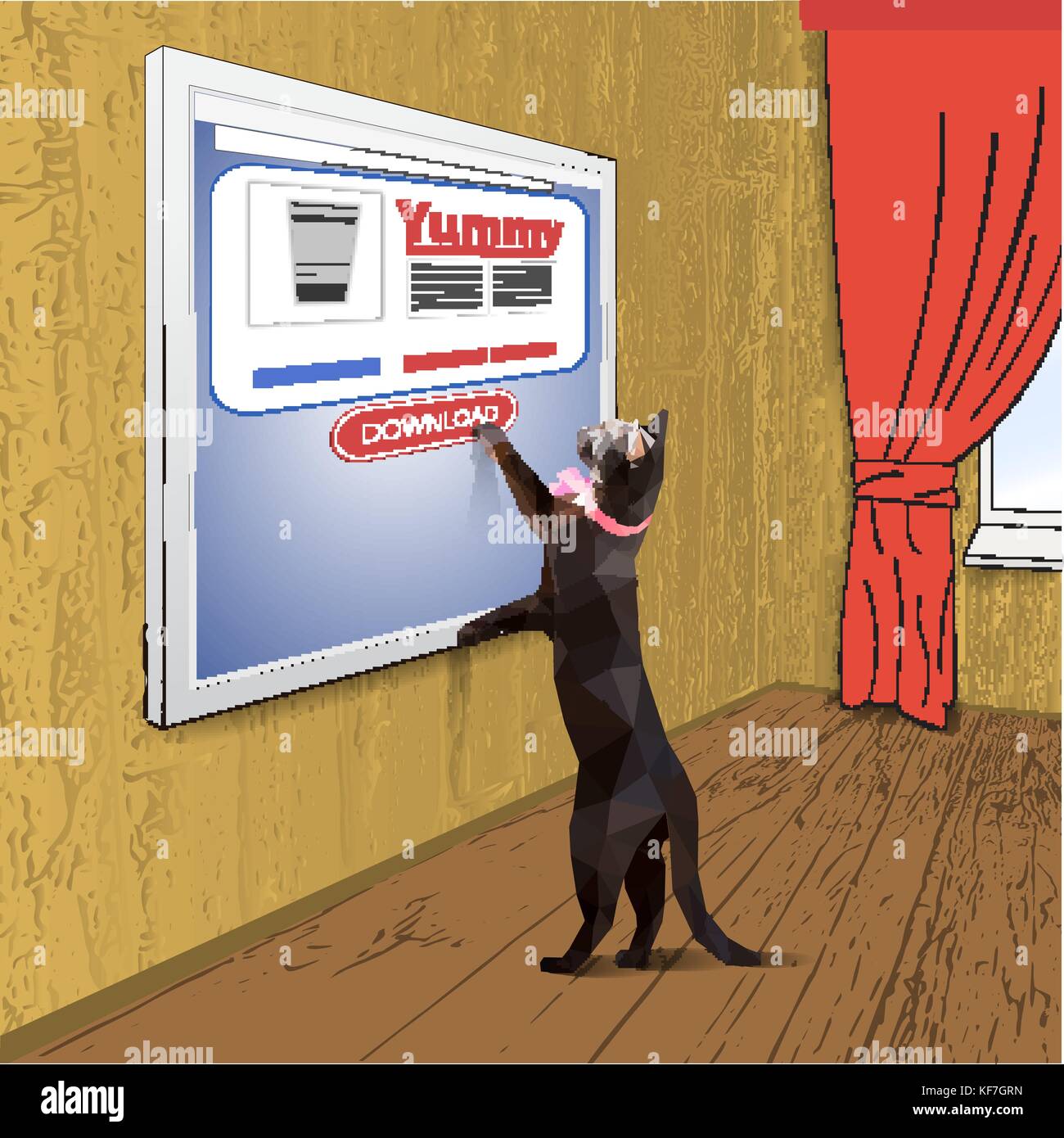 Flat screen televisions on Stock Vector Images - Alamy