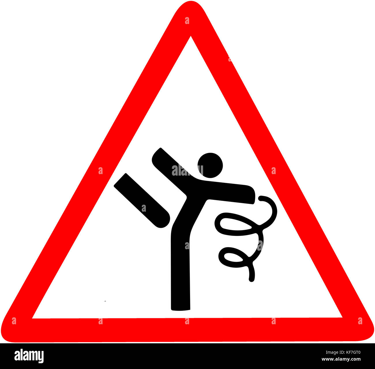 Rhythmic gymnastics dance and dancer warning conceptual illustration ...