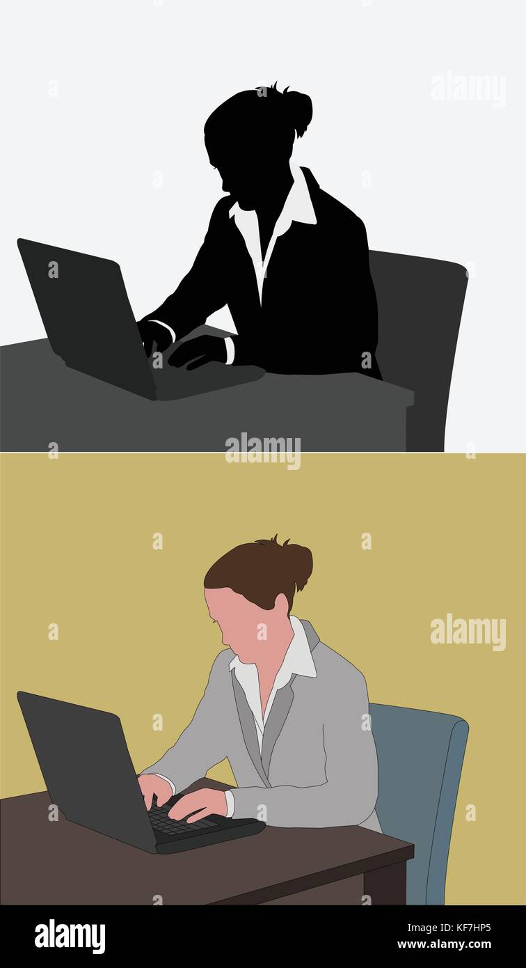 Working on computer vector vectors hi-res stock photography and images ...