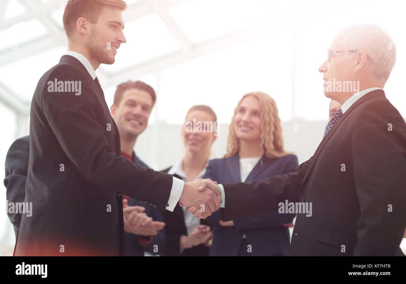Success concept in business - handshake of business partners Stock ...