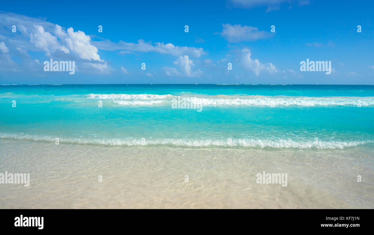 Caribbean turquoise beach in Riviera Maya of Mayan Mexico Stock Photo ...