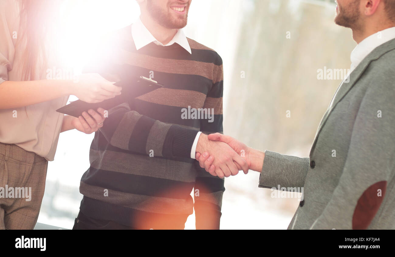 Working process,managers team work new project. Photo young business ...