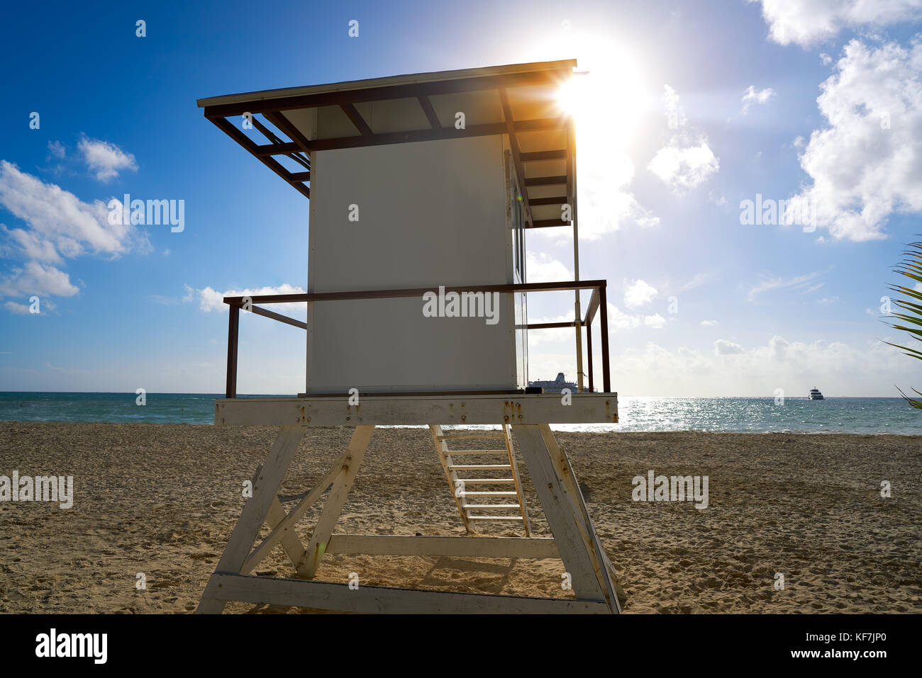 Playa del Carmen beach baywatch tower in Riviera Maya Cancun Mexico ...