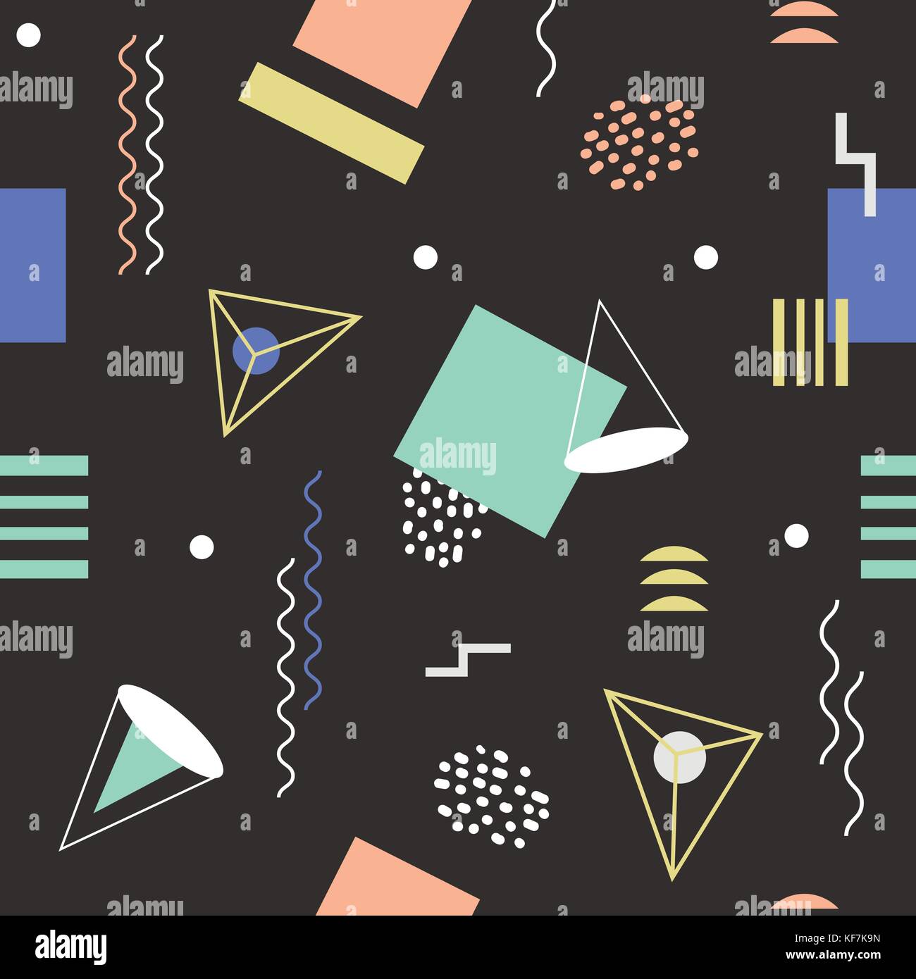 Funky seamless abstract geomertic pattern - modern material design ...