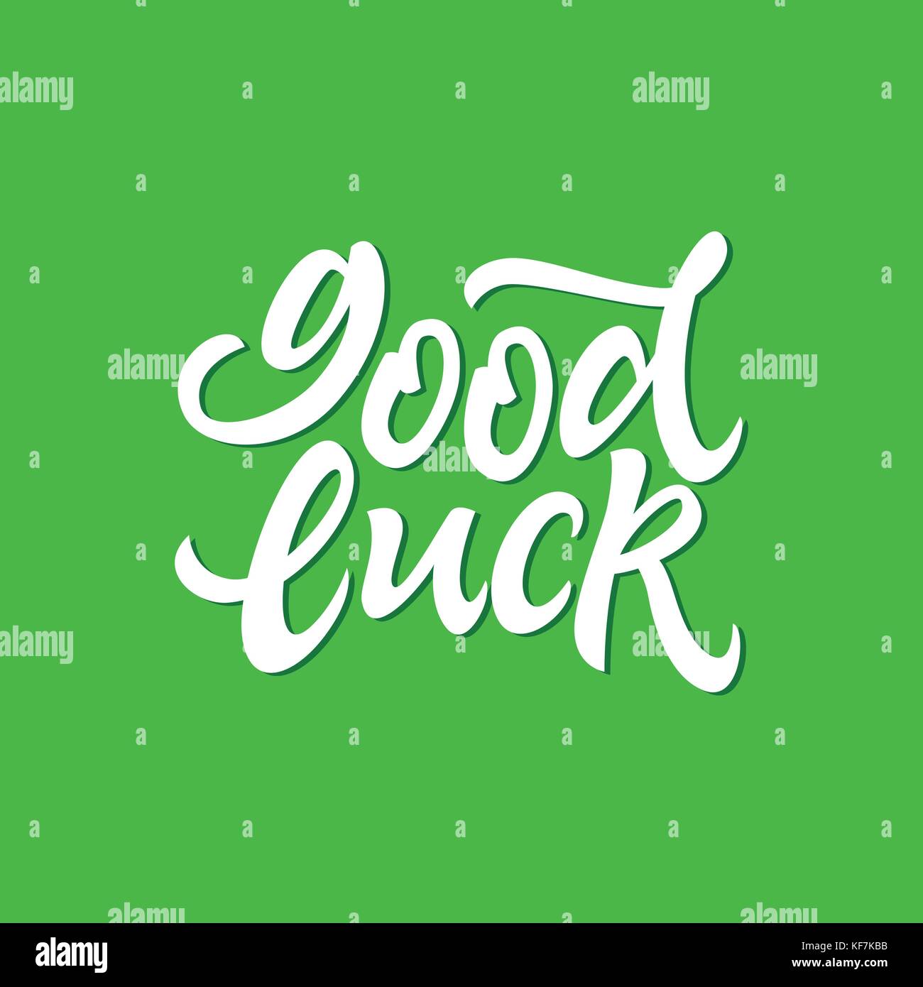 Good Luck - vector hand drawn brush pen lettering Stock Vector Image ...