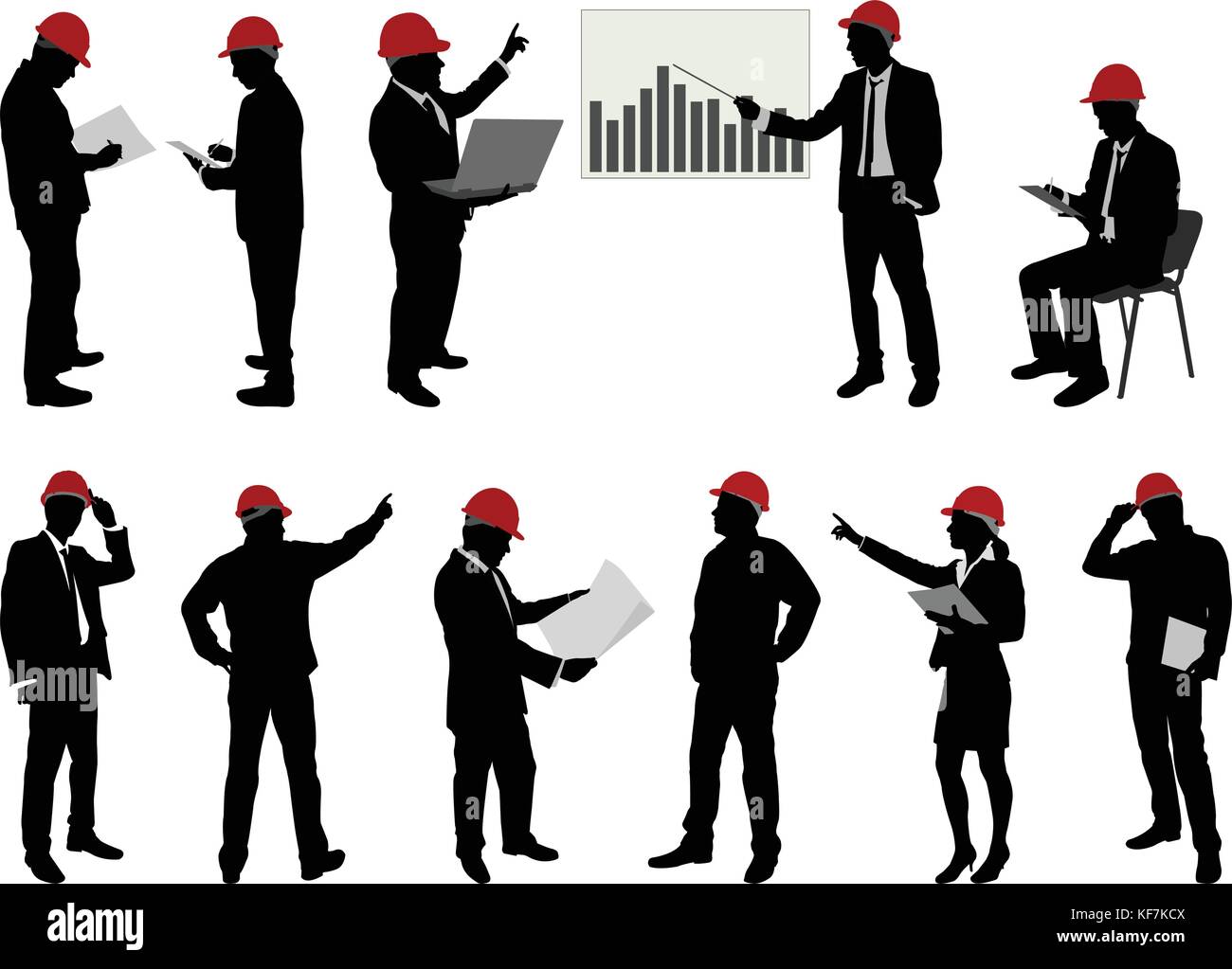 Construction meeting laptop Stock Vector Images - Alamy