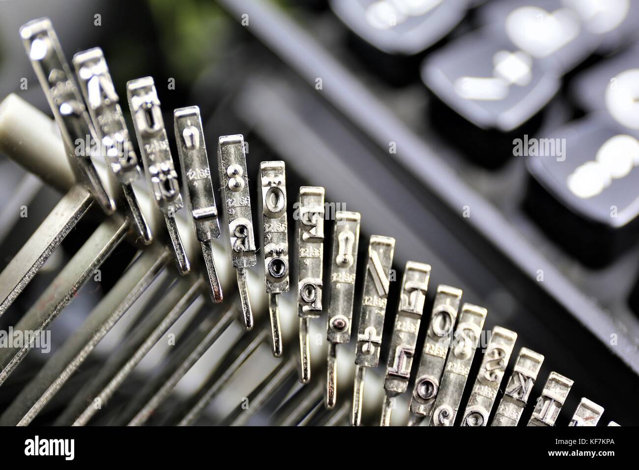 An Image of a typewriter letter - typebar Stock Photo - Alamy