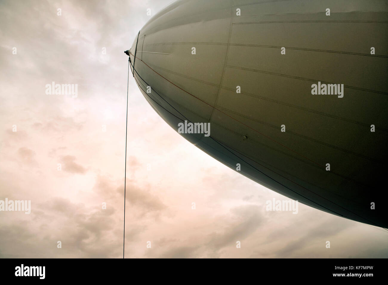 USA, California, San Francisco, the nose of the Airship Ventures ...