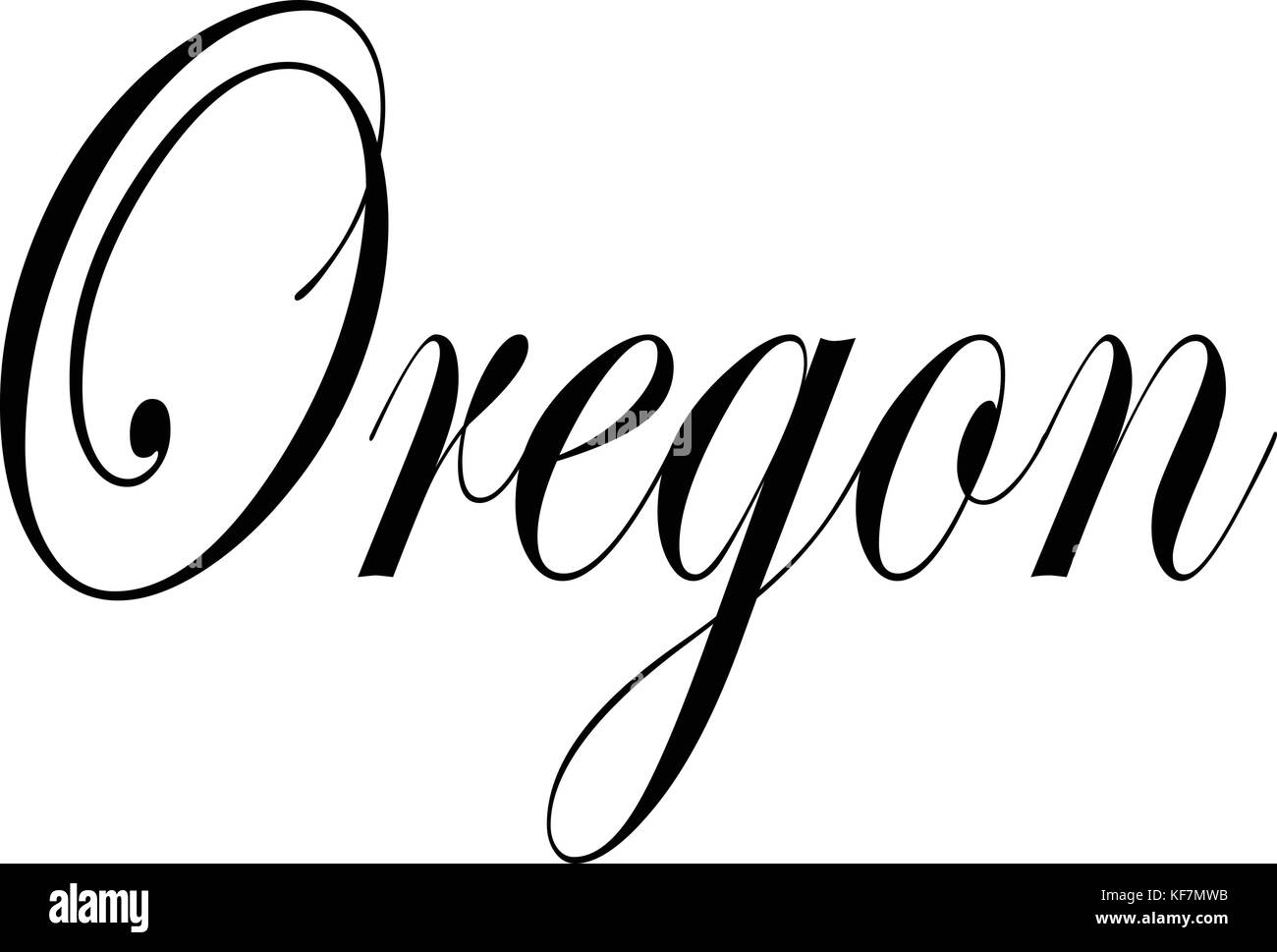 Oregon state map typography Stock Vector Images - Alamy