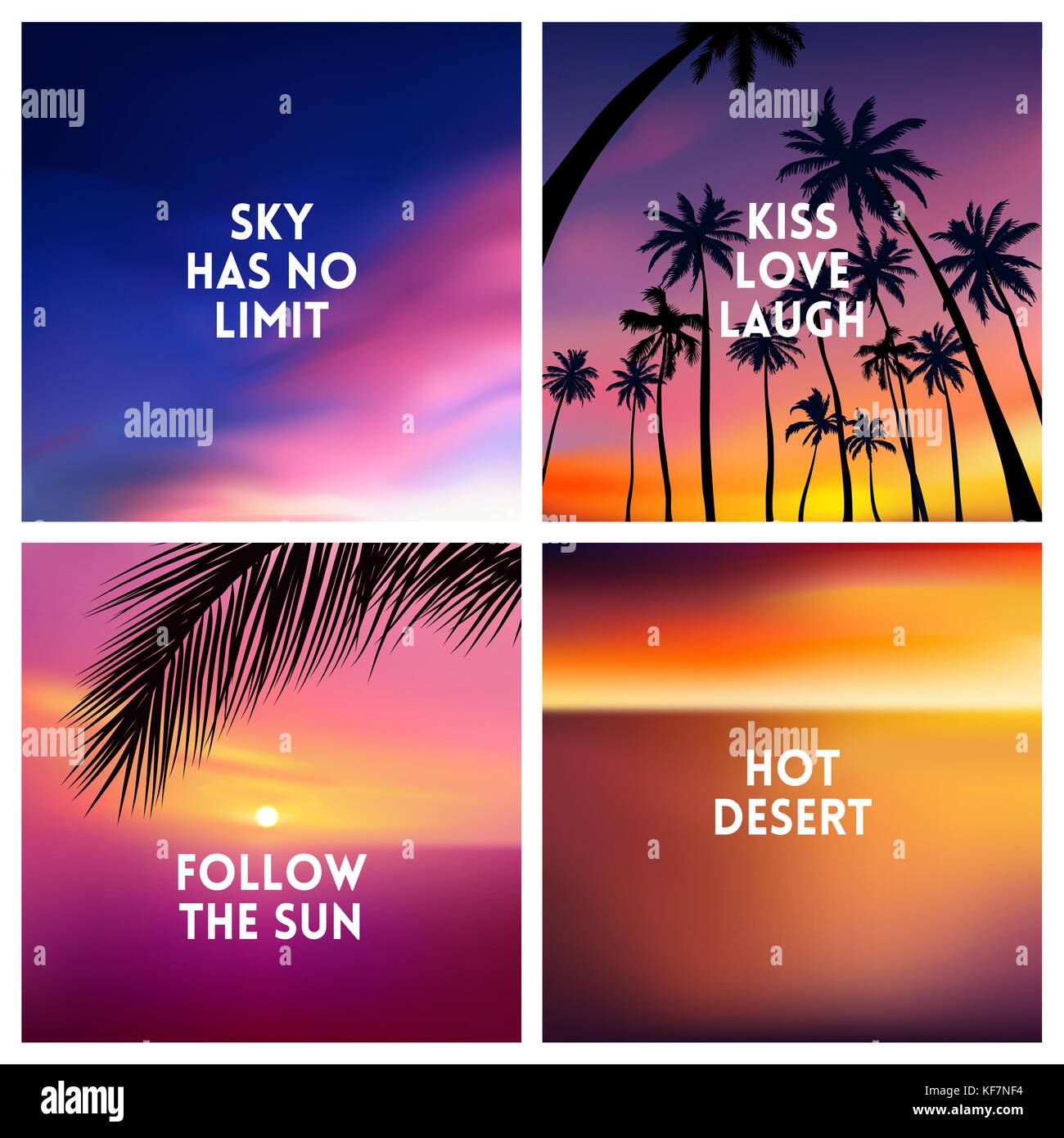 Tropical tree sky banner cloud Stock Vector Images - Alamy