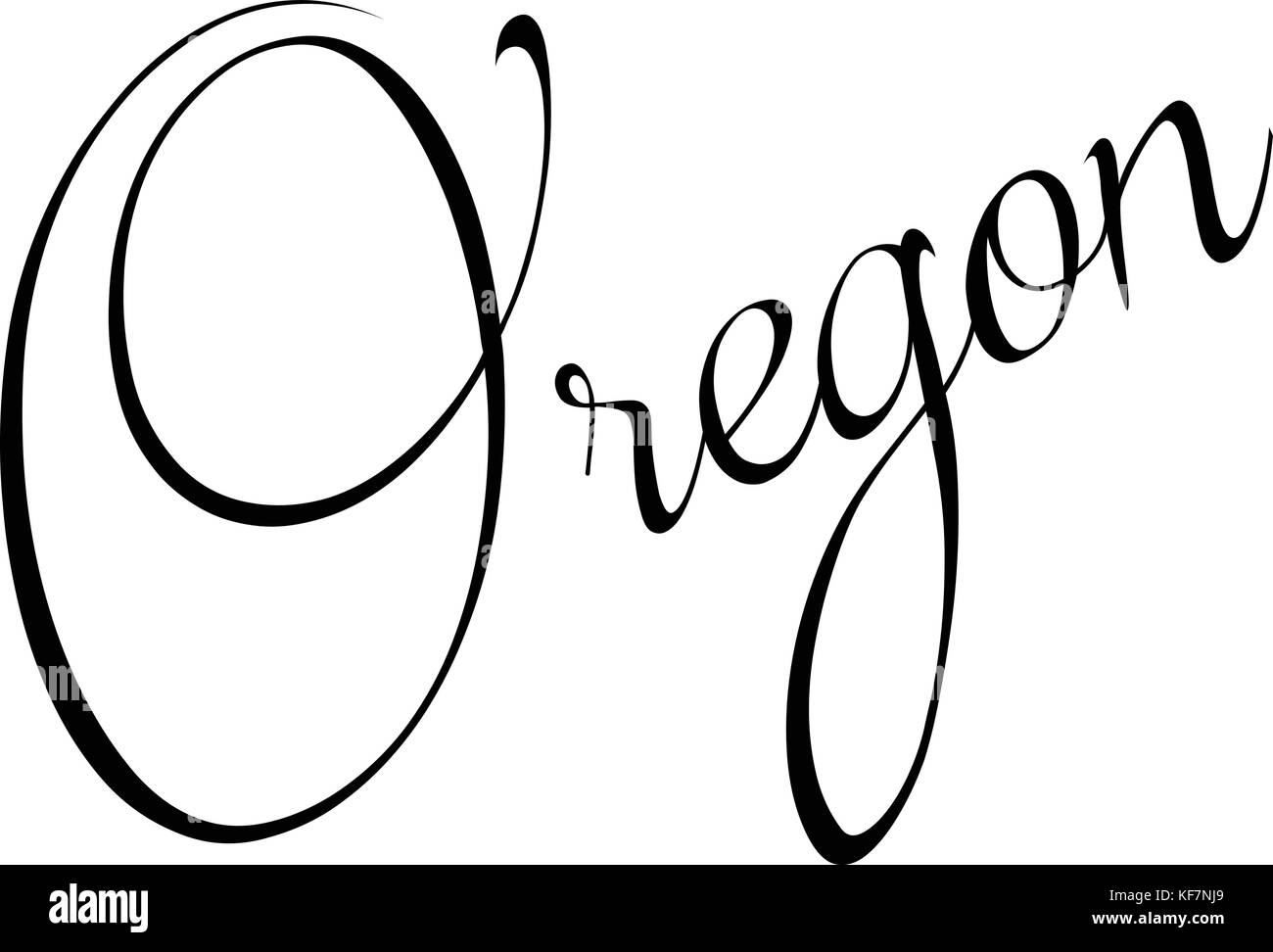 Oregon text sign illustration on whithe Background Stock Vector Image ...