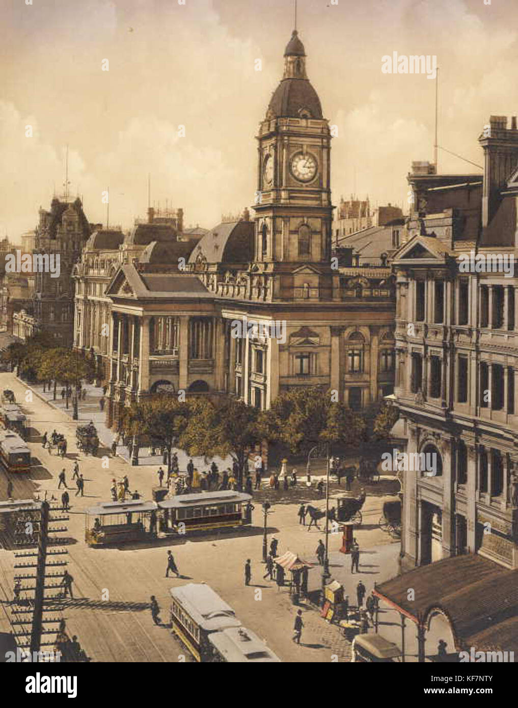Melbourne Town Hall 1910 Stock Photo - Alamy