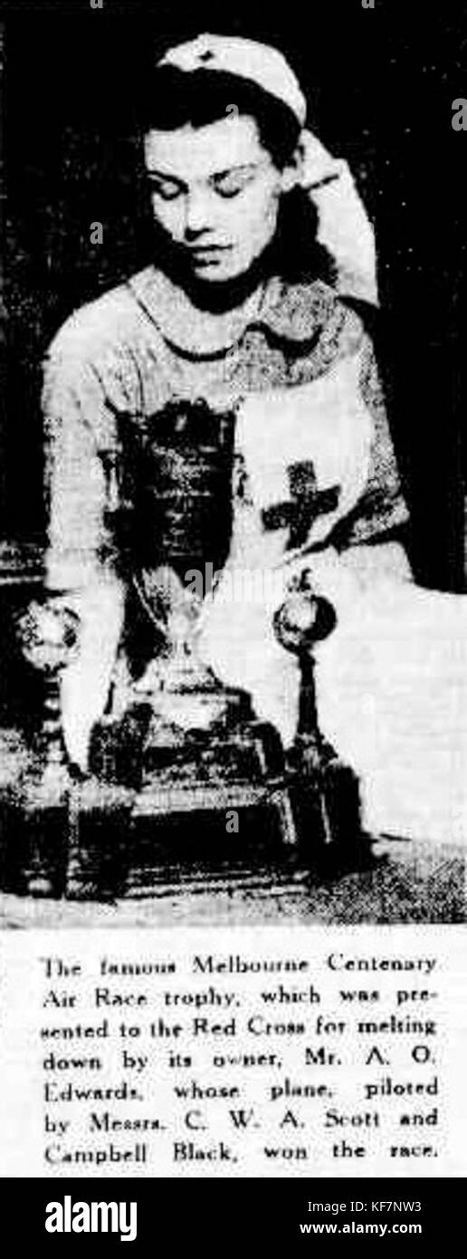Melbourne Centenery air race trophy RED CROSS 1941 Stock Photo - Alamy