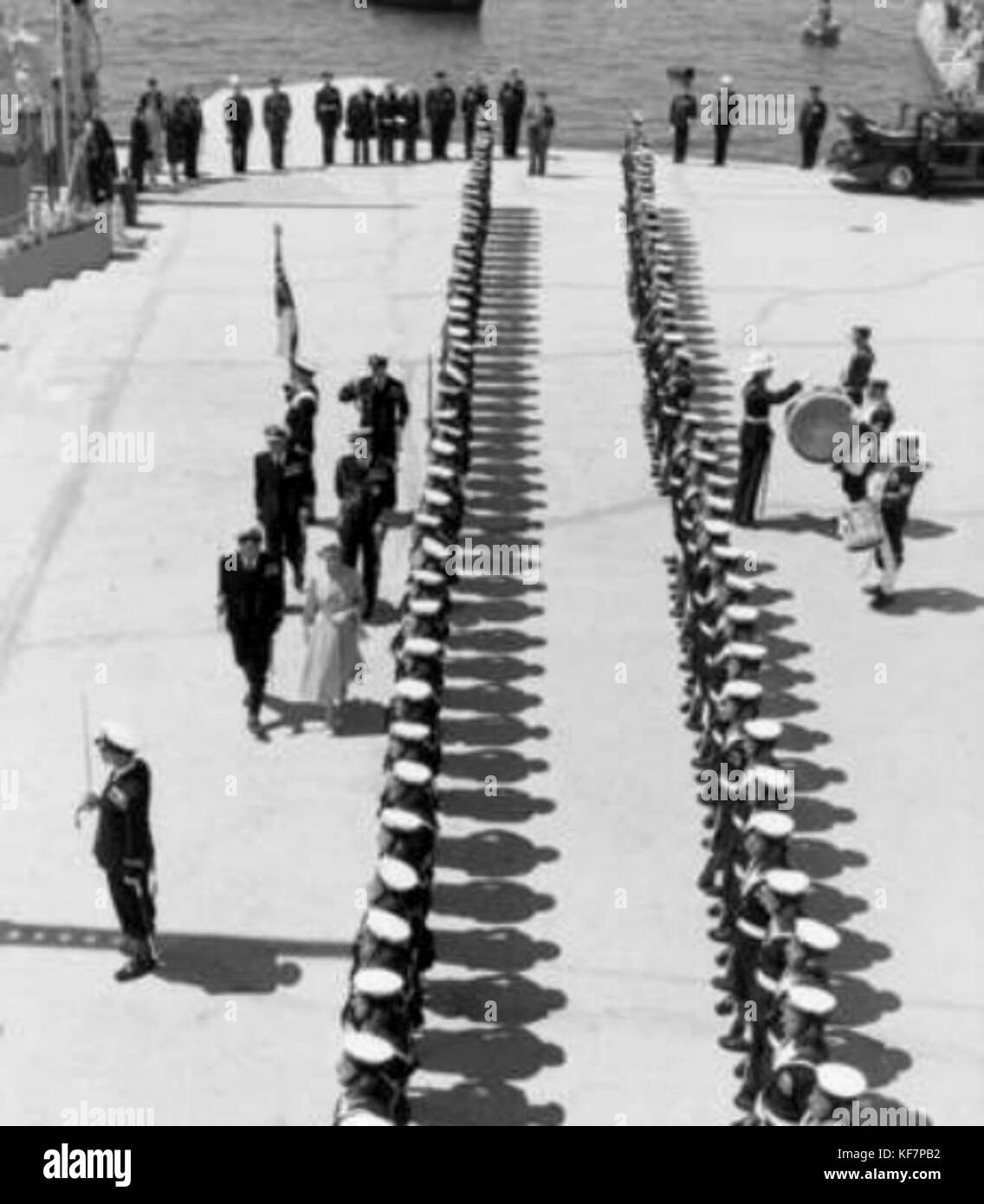 Queen Elizabeth II visiting RAF Hal Far 1954 Stock Photo - Alamy