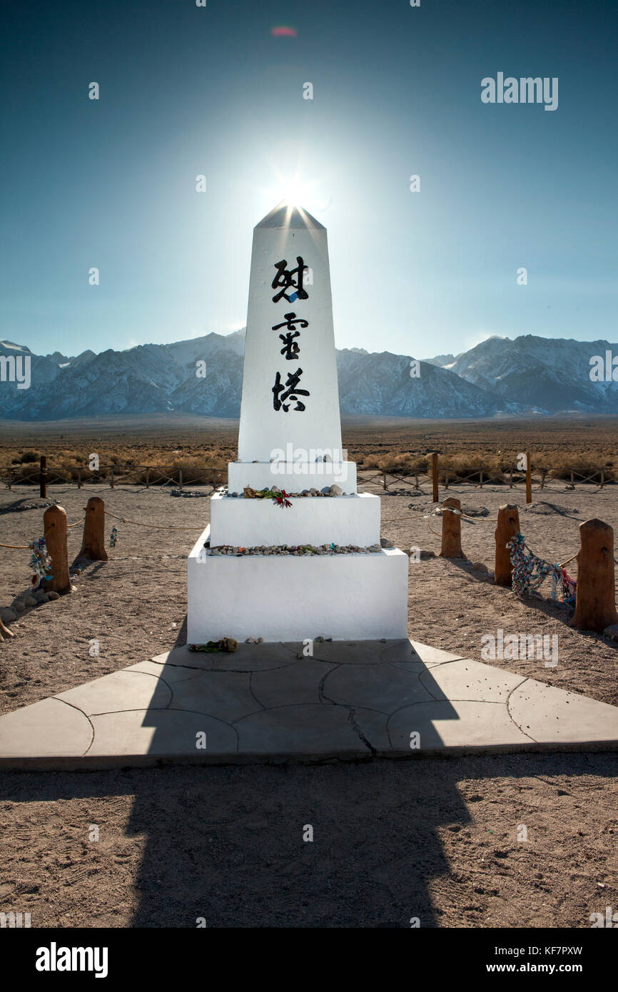 USA, California, Mammoth, Manzanar Relocation Center National Historic ...