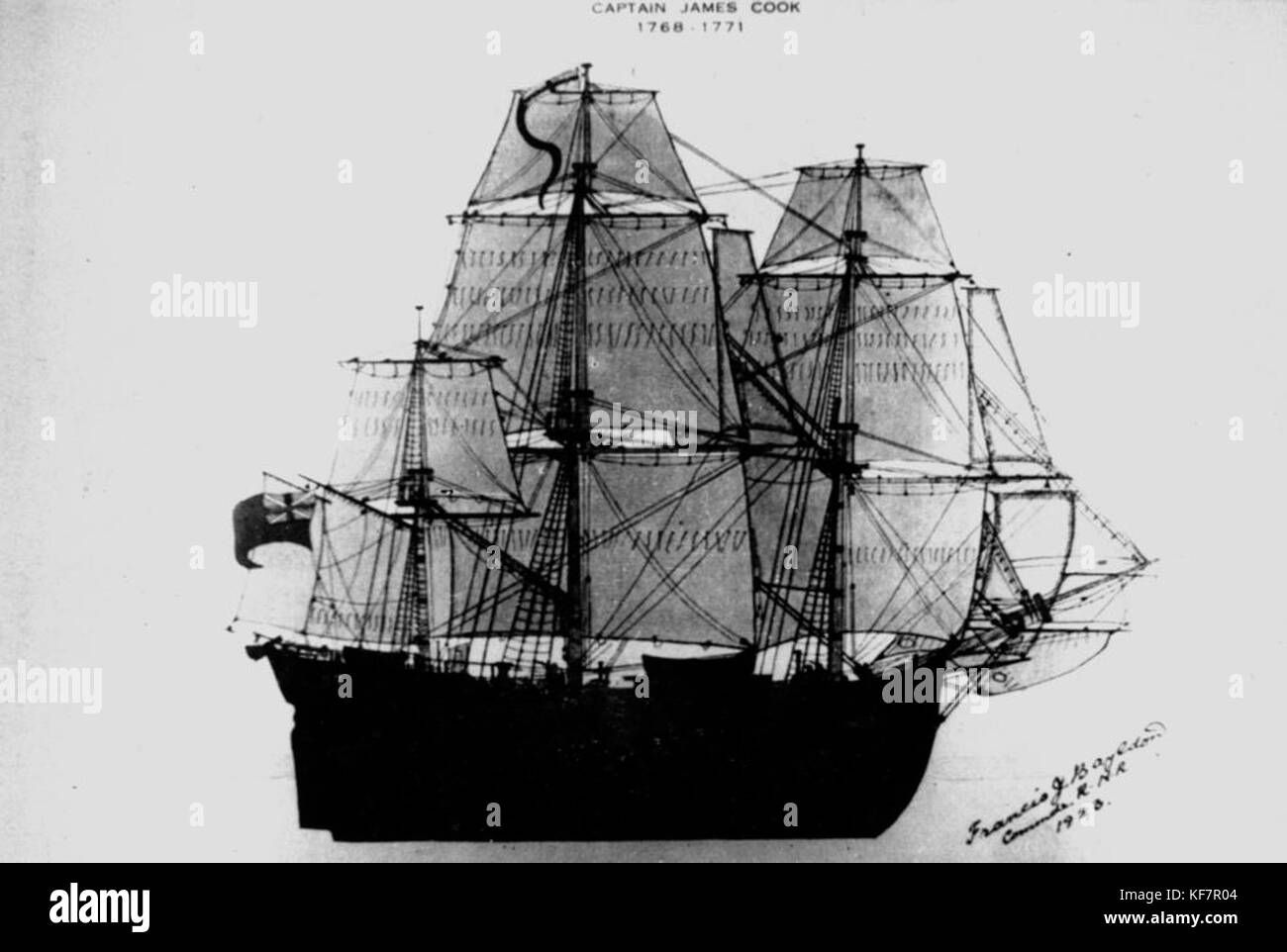 The Endeavour was a British research vessel used by Captain James Cook ...