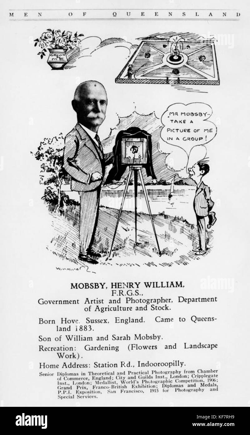 1 114496 Caricature of photographer Henry William Mobsby, Brisbane, ca ...