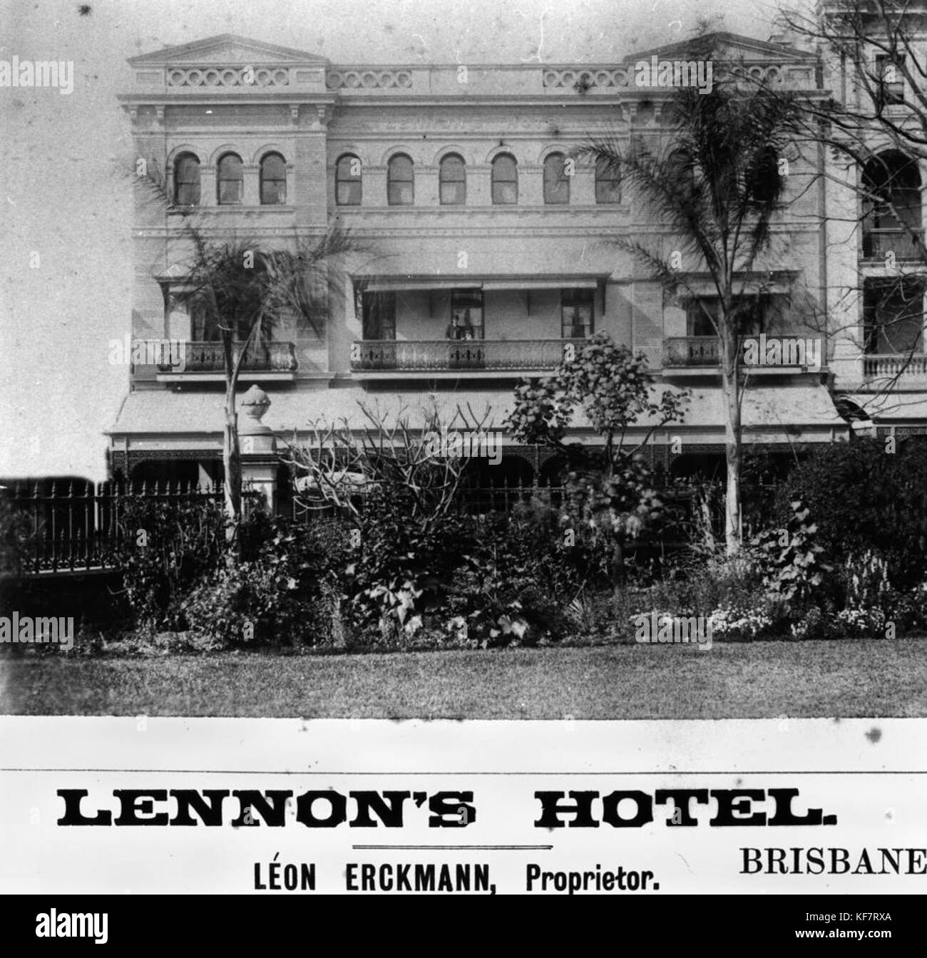 1 109164 Lennon's Hotel in George Street, Brisbane, ca. 1894 Stock ...