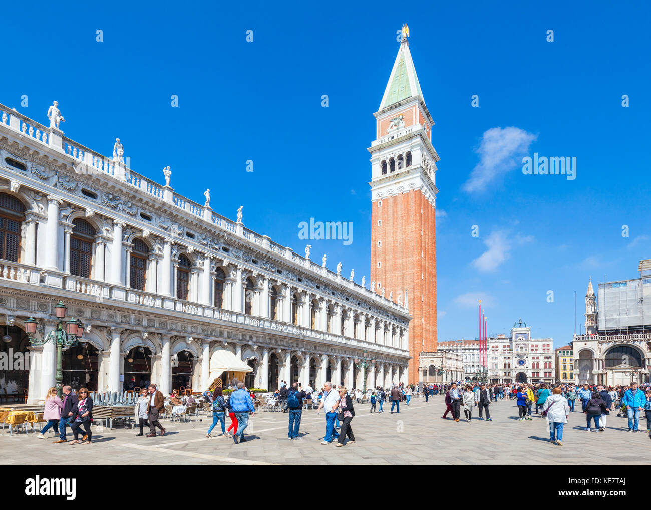 VENICE ITALY VENICE Busy crowds of tourists visiting Venice Riva degli ...