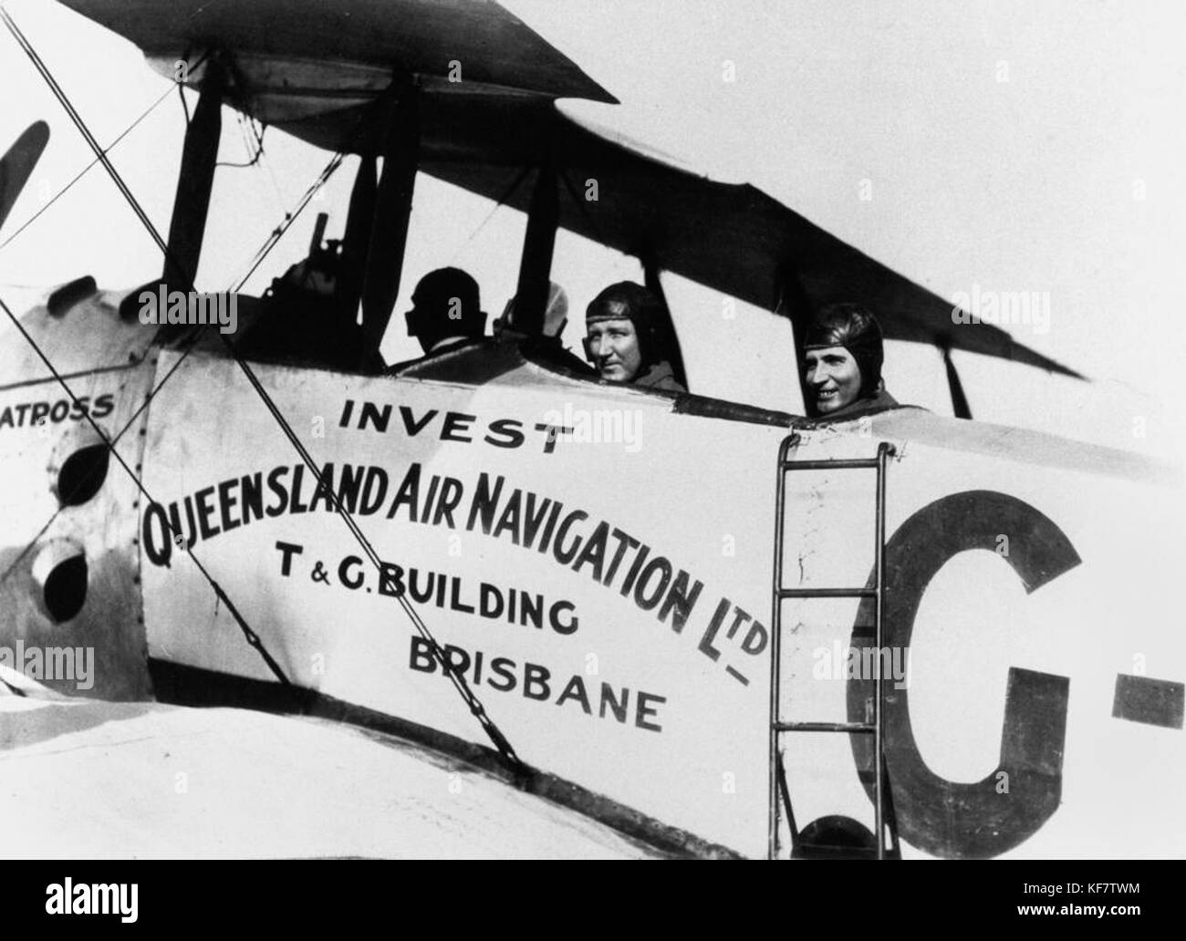 1 114024 Albatross with pilot Jack Treaty at the controls, ca. 1928 ...