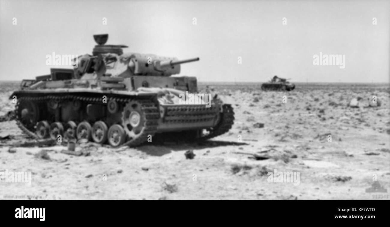 Destroyed Panzer IIIs near Tel el Eisa 1942 Stock Photo - Alamy