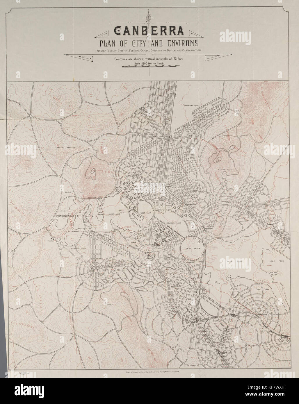 Canberra 1918 plan Stock Photo - Alamy