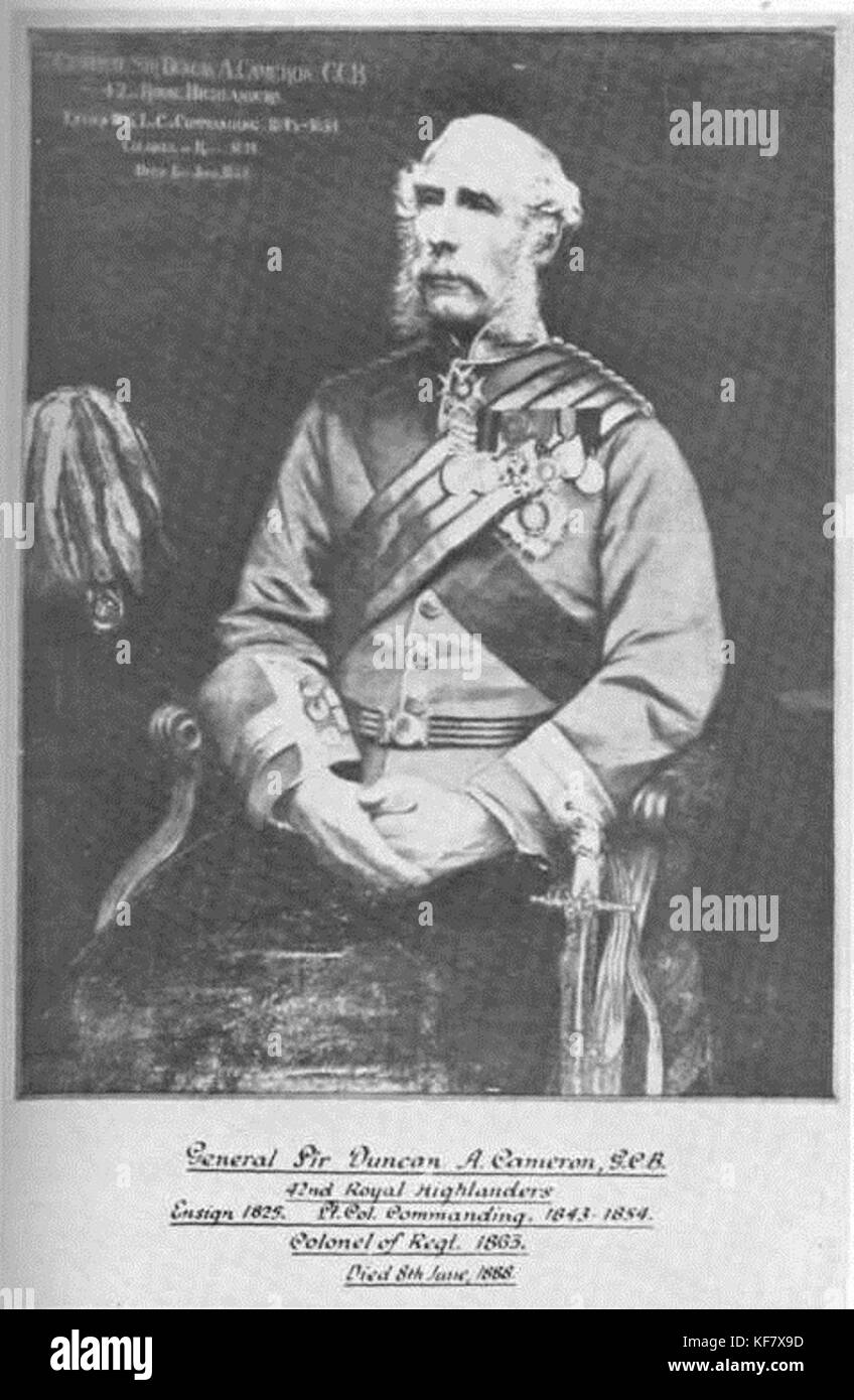General Sir Duncan A. Cameron Stock Photo - Alamy