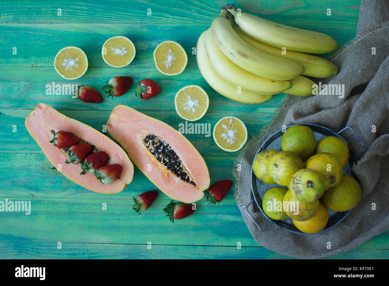 Papaya and friends Stock Photo - Alamy