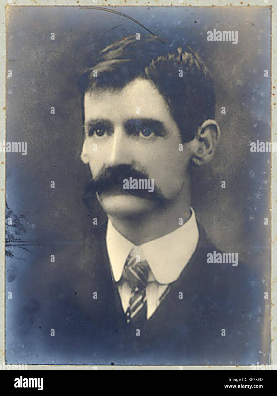 This photograph captures the Australian writer Henry Lawson, known for ...