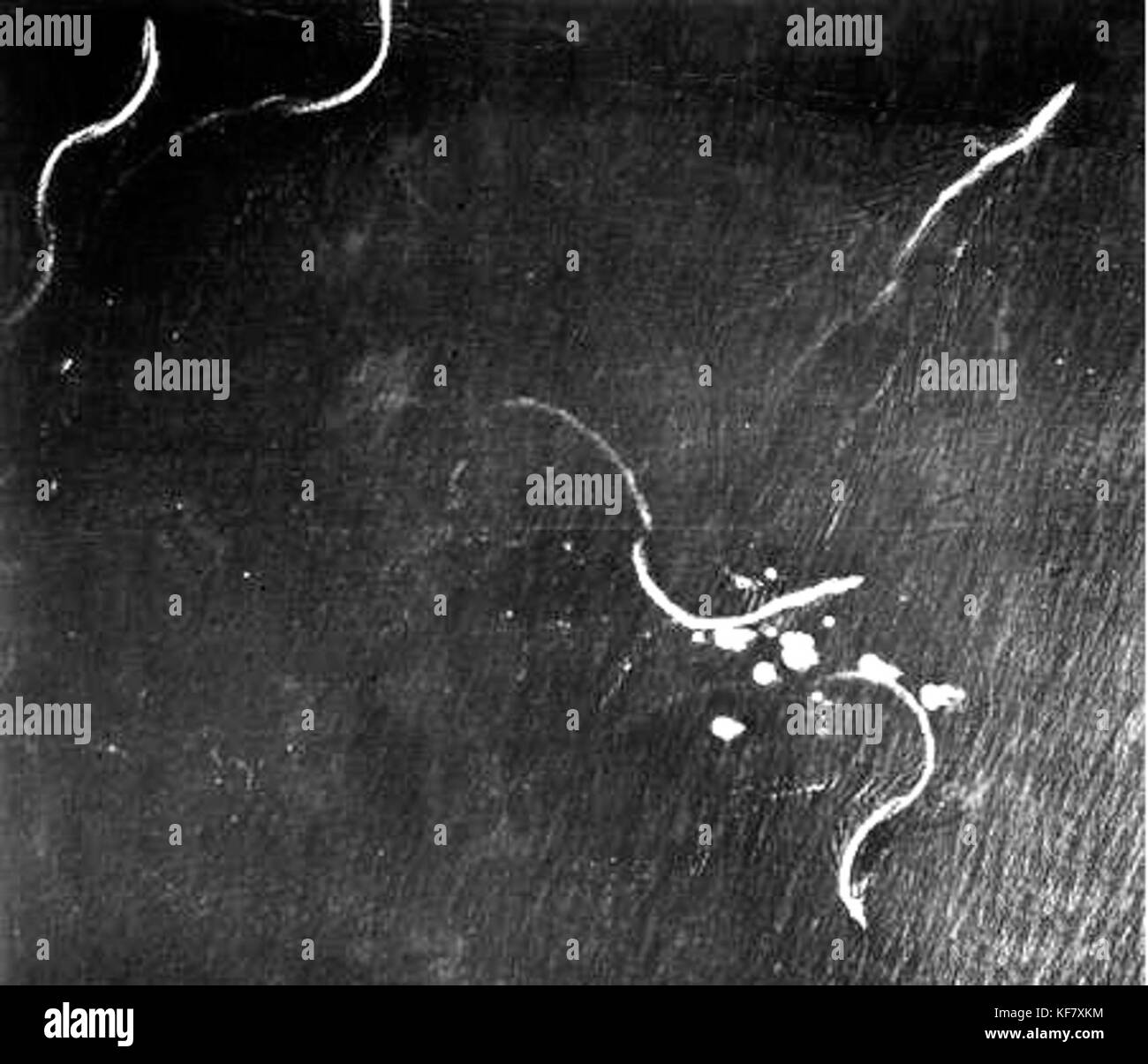 Japanese ships taking evasive action during Battle of the Coral Sea ...