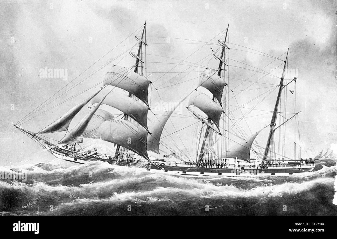 Clipper boat Black and White Stock Photos & Images - Alamy
