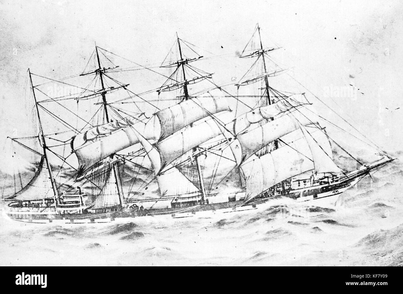 An image of the ship Loch Torridon, built in 1881, illustrating its ...