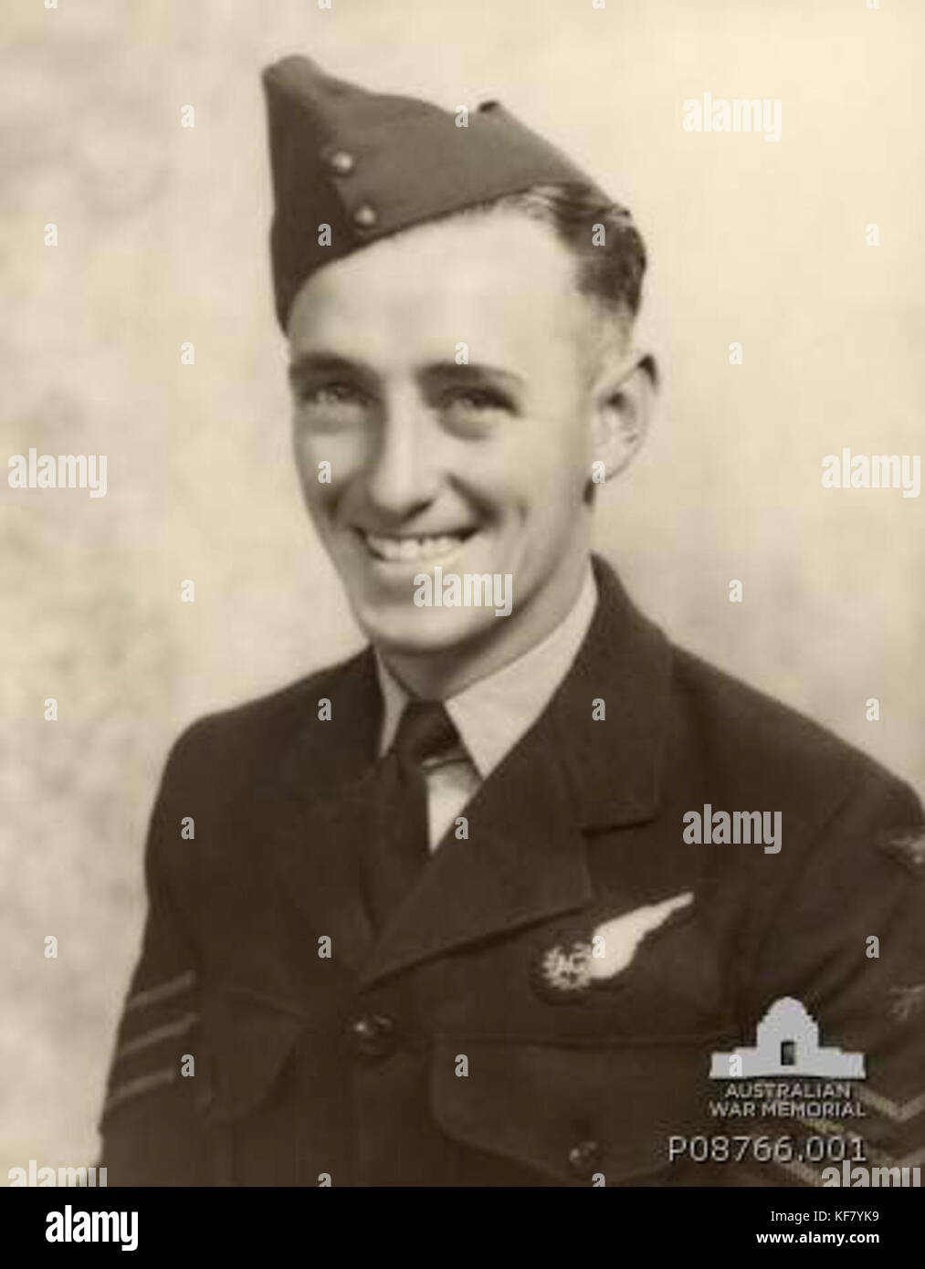 Sergeant Duxbury of 8 Squadron RAAF AWM P08766.001 Stock Photo - Alamy