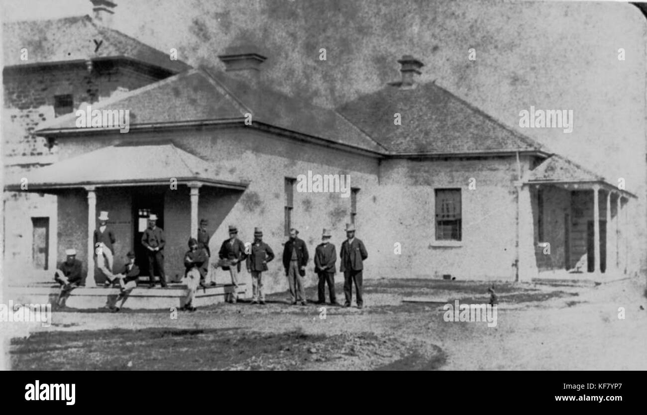 1 132798 Group of men standing outside the first Military Barracks in ...