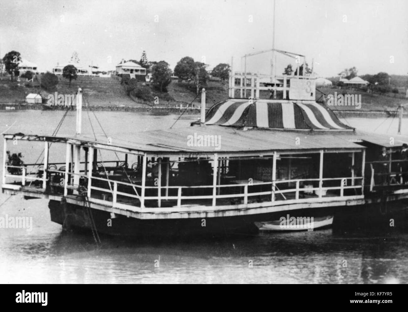 This photograph shows the Hawthorne ferry in Brisbane, Australia ...