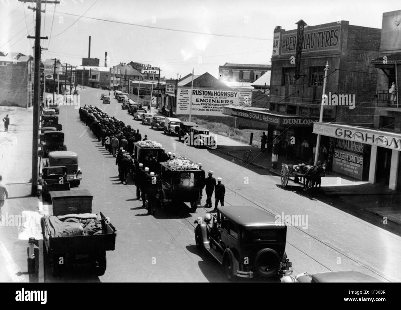 1 121172 Funeral procession in Barry Parade, Fortitude Valley, Brisbane ...