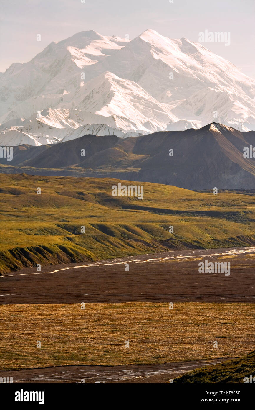 USA, Alaska, Mount Denali and the Muldrow Glacier, Denali National Park ...