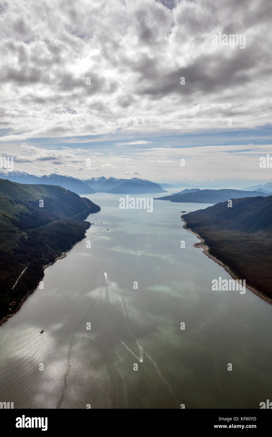 USA, Alaska, Juneau, ariel views of the beautiful Alaskan scenery seen ...