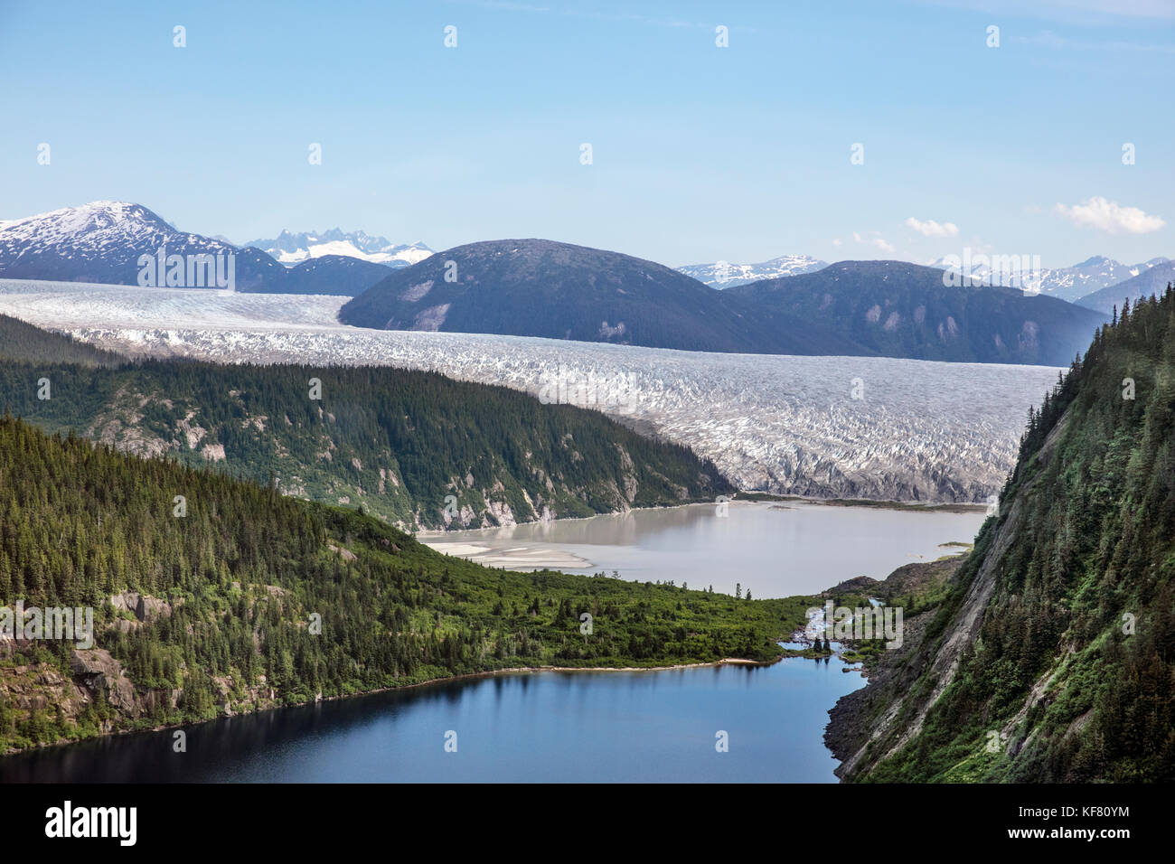 USA, Alaska, Juneau, ariel views of the Taku Glacier seen from ...