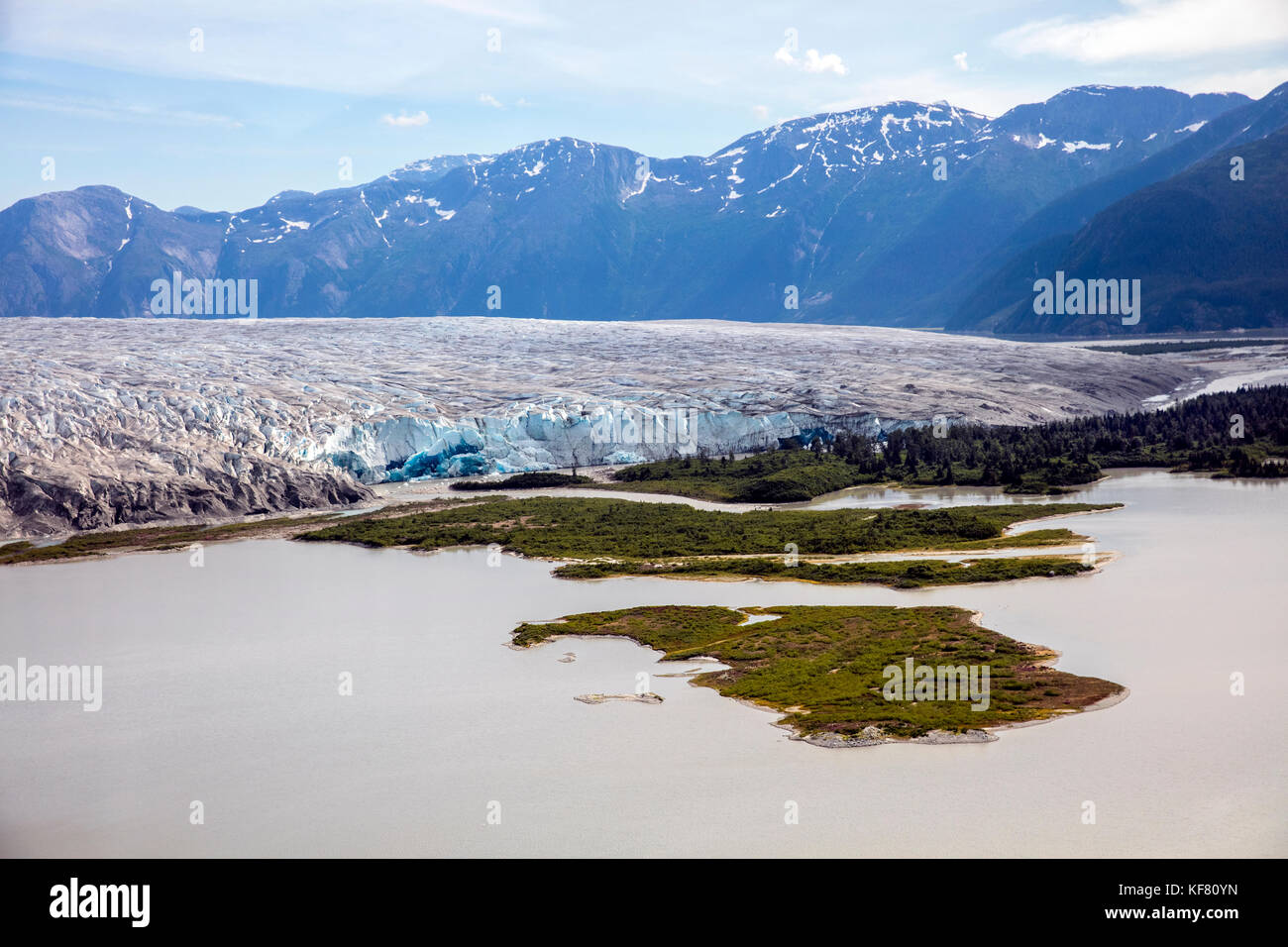 USA, Alaska, Juneau, ariel views of the Taku Glacier seen from ...