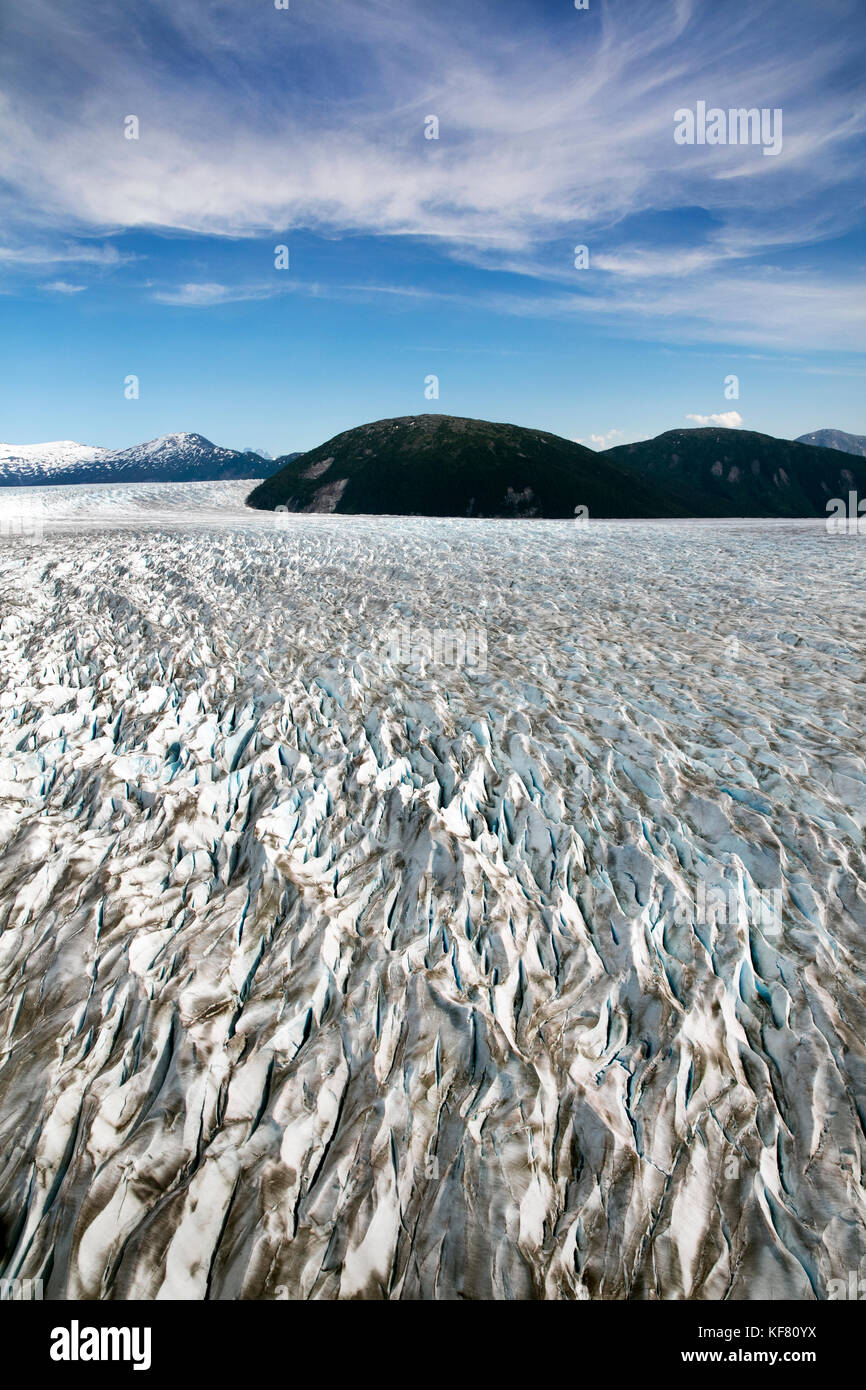 USA, Alaska, Juneau, ariel views of the Taku Glacier seen from ...